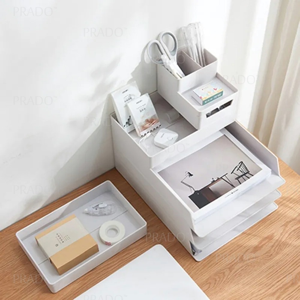 PRADO File Organizer Stackable Document Tray School Office A4/A5 Paper ...