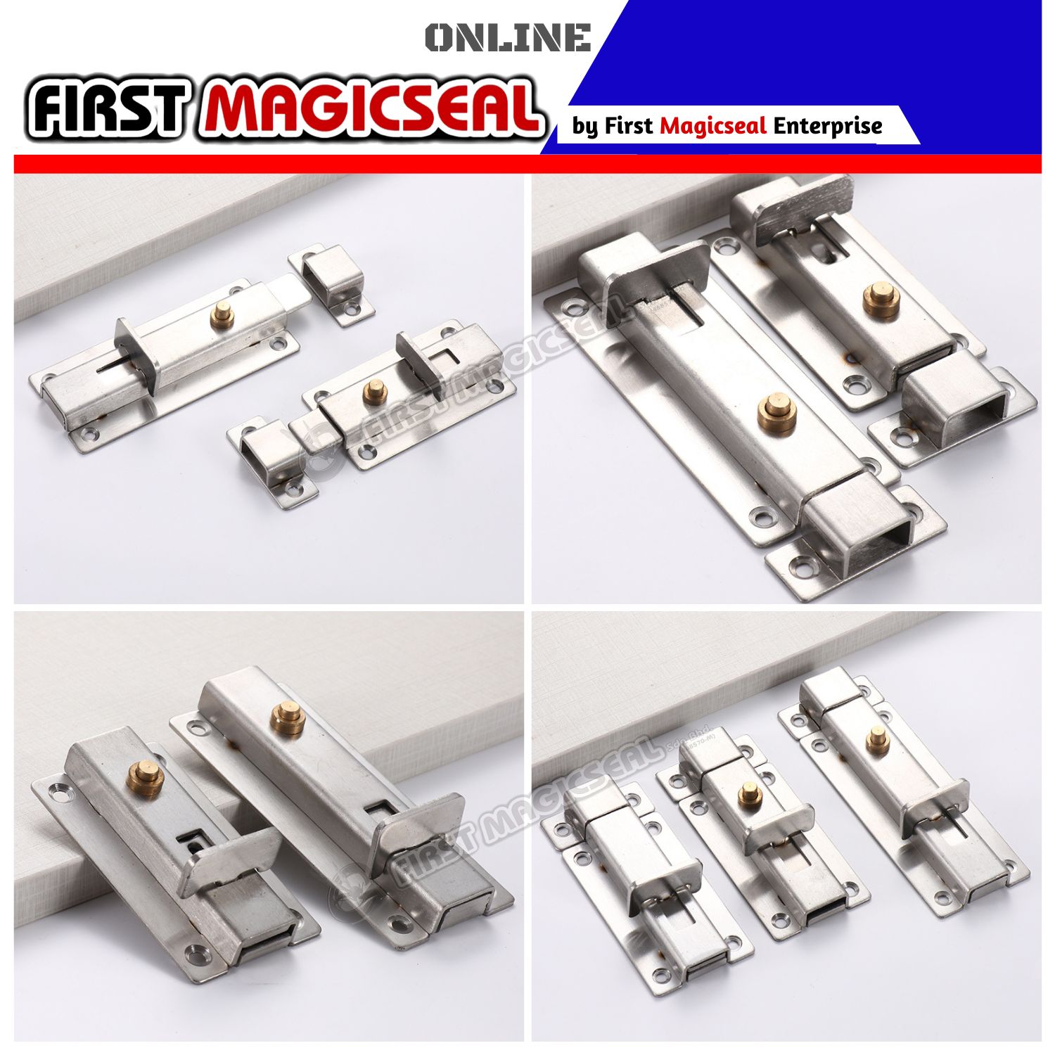 1stMagicSeal - Stainless Steel Heavy Duty Door Security Slide Latch ...