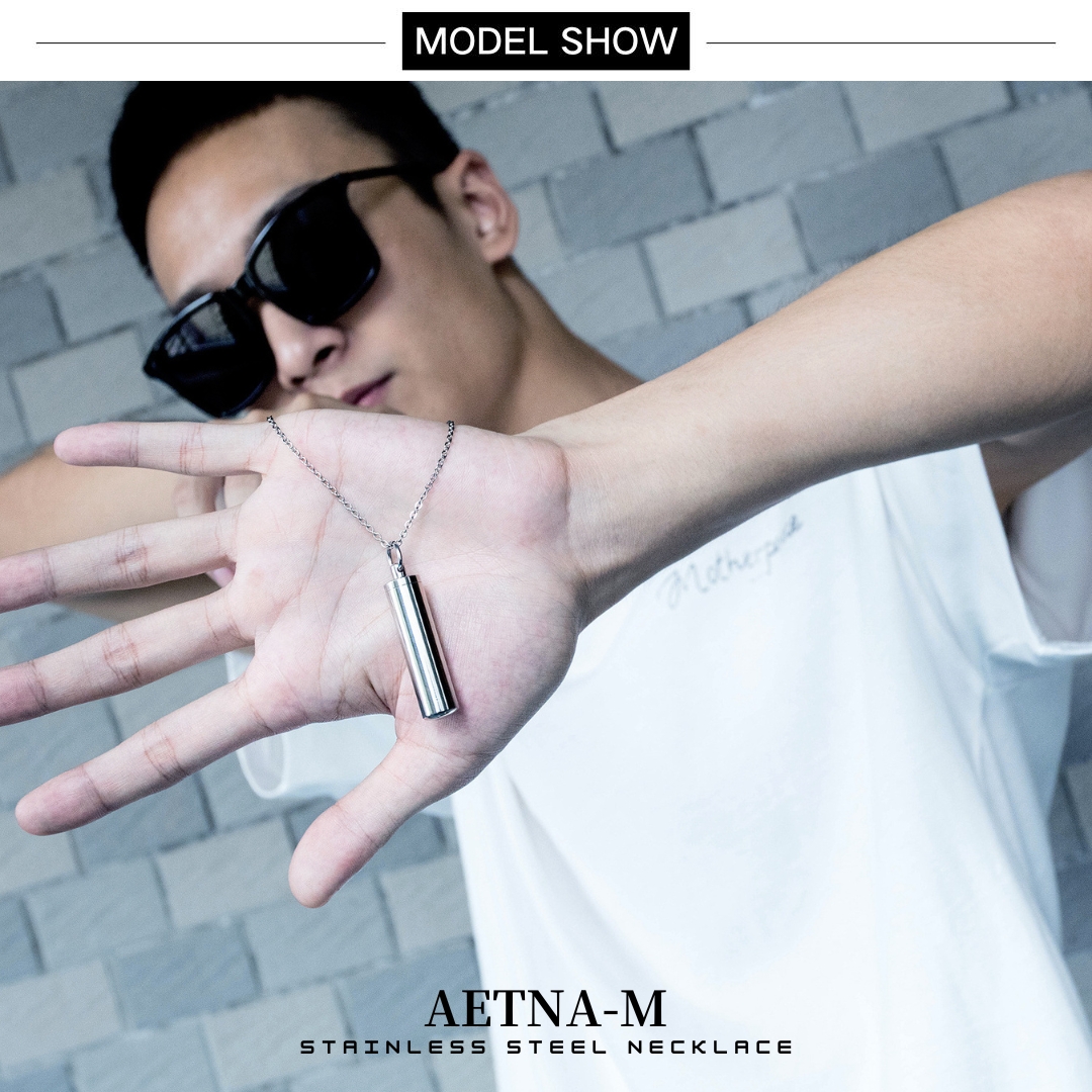 Cylinder Pendant Bottle Amulet Pendant Stainless Steel Openable Pendant ...