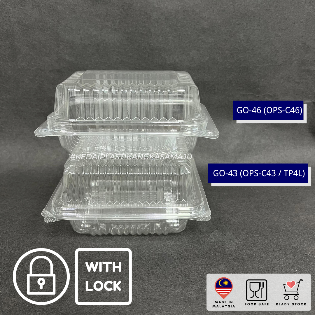 [600pcs/carton] GO-46 (OPS-C46) - Bakery Disposable Plastic Clear ...