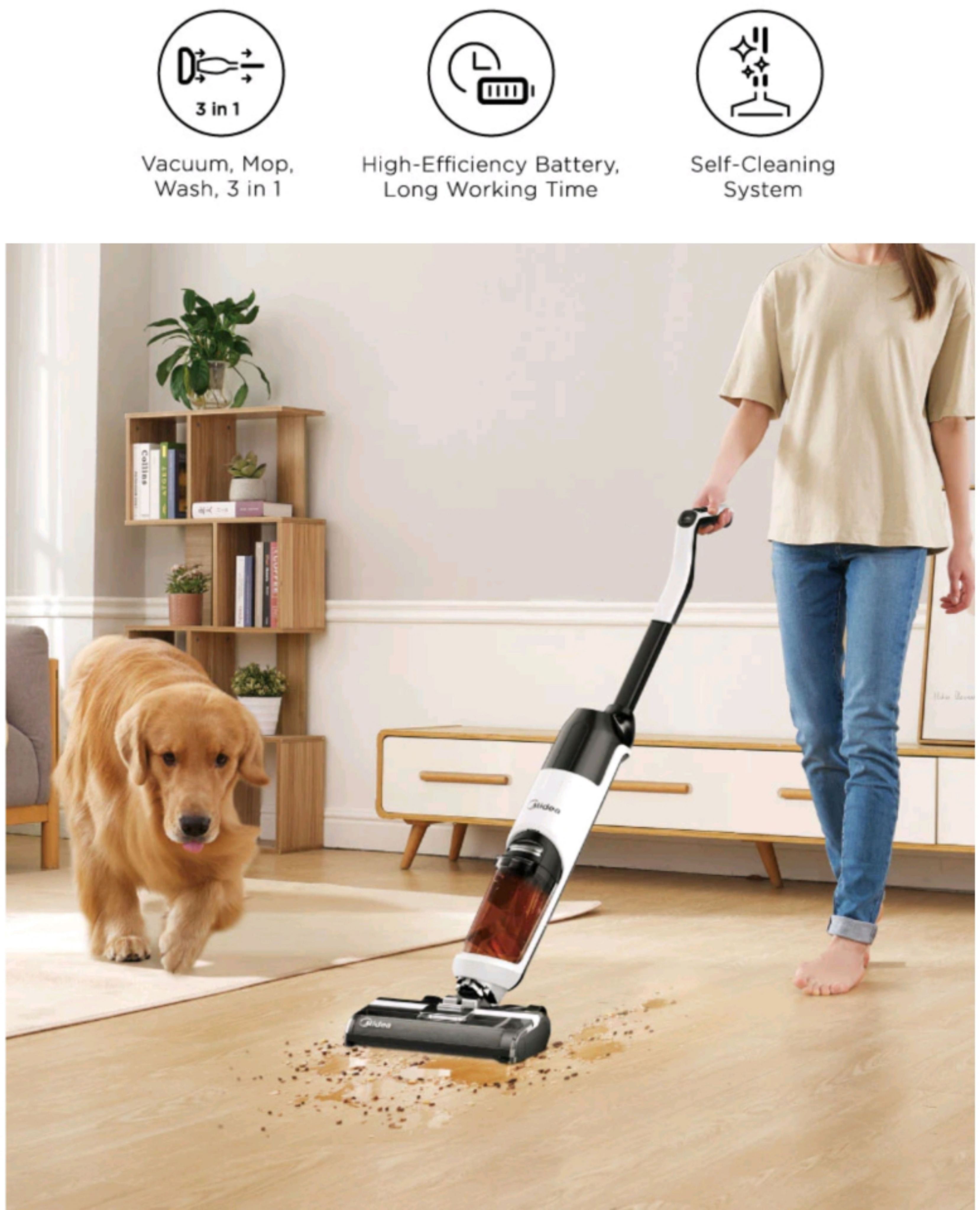 Midea MVC-X6 Floor Cleaner 3 In 1 /干湿吸尘机 Floor Washer Wet & Dry ...
