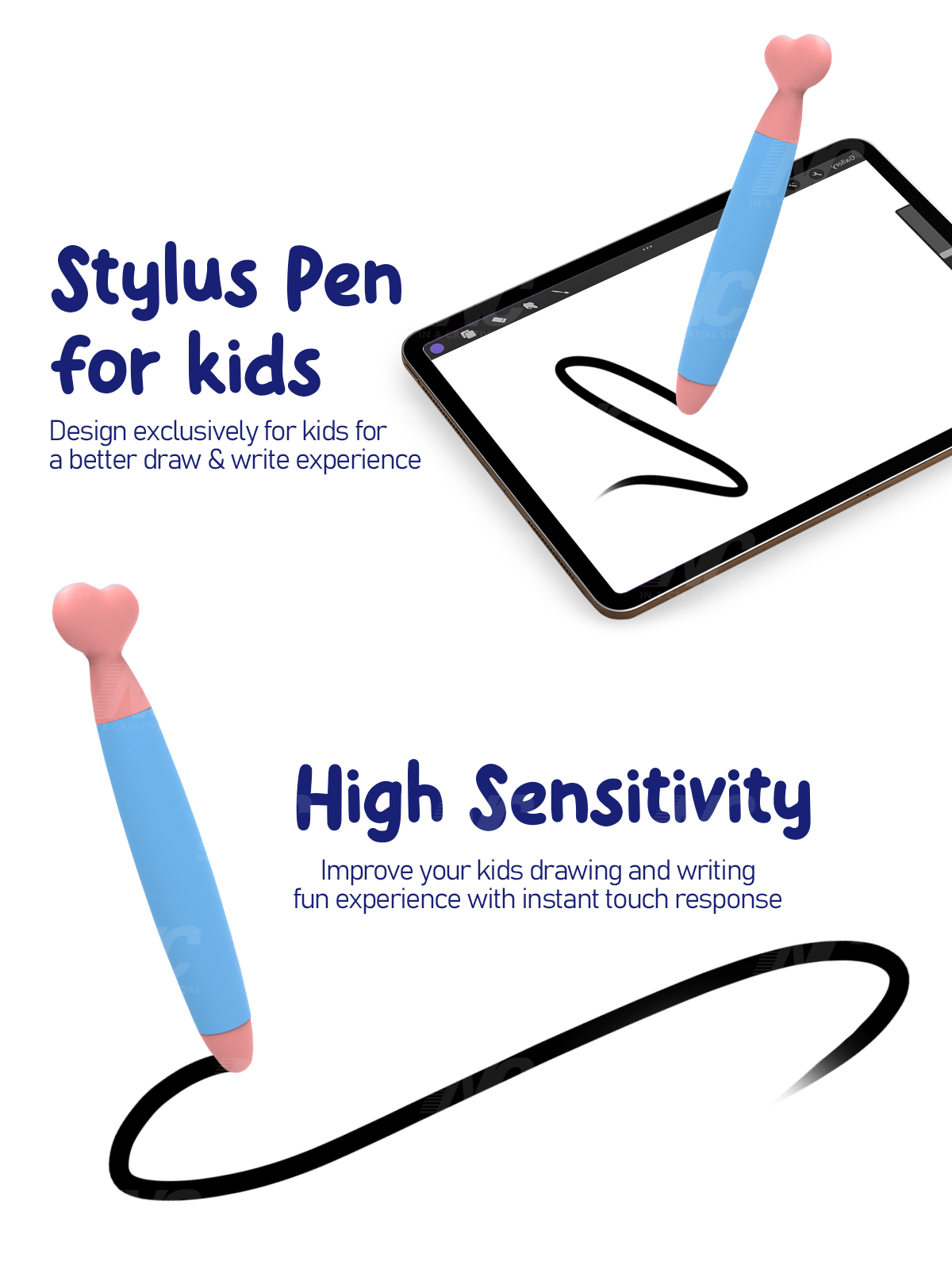 Kids-Friendly Touch Screen Pen for iPad, Tablet & Smartphone – Soft ...