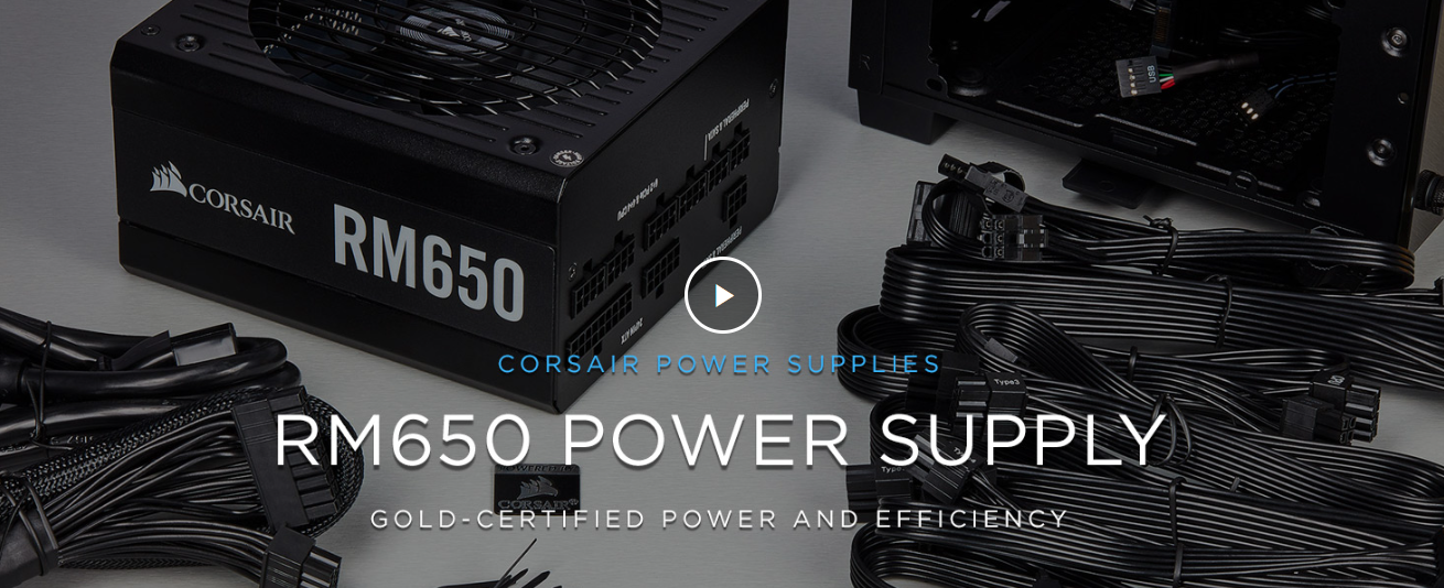 Corsair RM650 80 PLUS Gold 650W Fully Modular Power Supply | Shopee ...