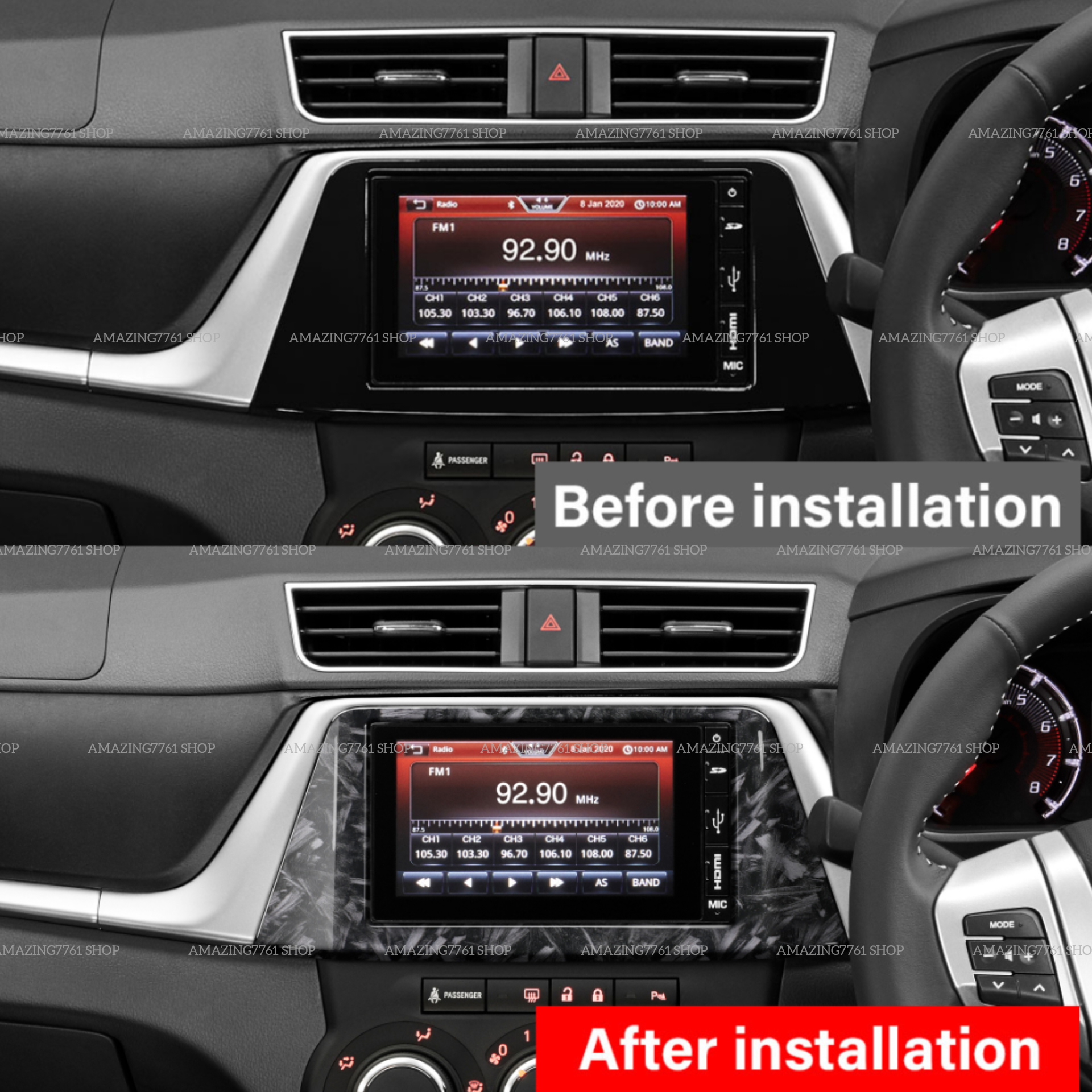 AMAZING PERODUA BEZZA 2019-2024 CAR DASHBOARD RADIO PLAYER FRAME ...