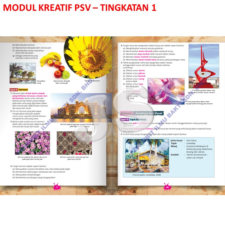 MODUL KREATIF PENDIDIKAN SENI VISUAL TINGKATAN 1 2 3 | BUKU LUKISAN ...