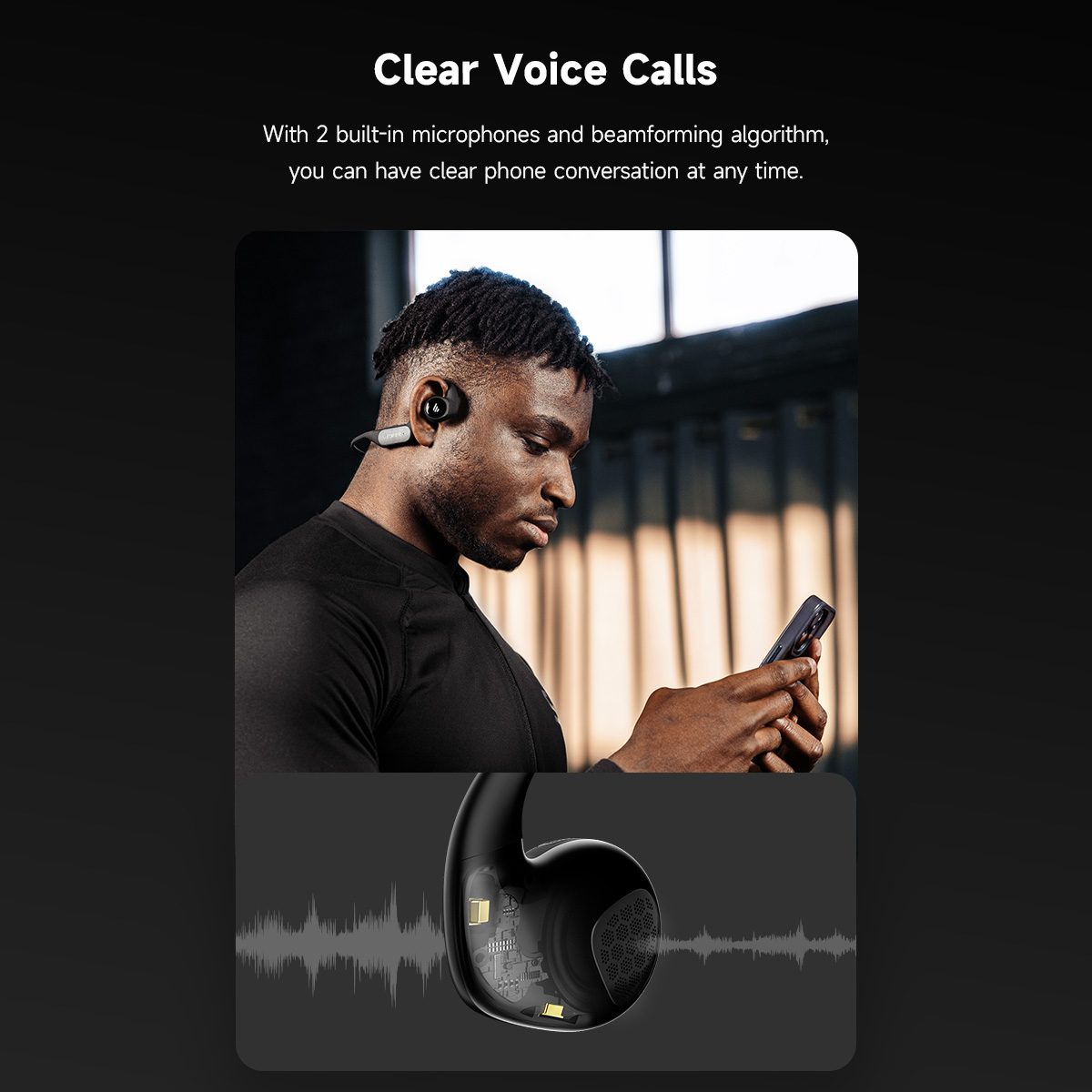 Edifier Comfo Run Open-Ear Wireless Sport Earphones with Connex ...