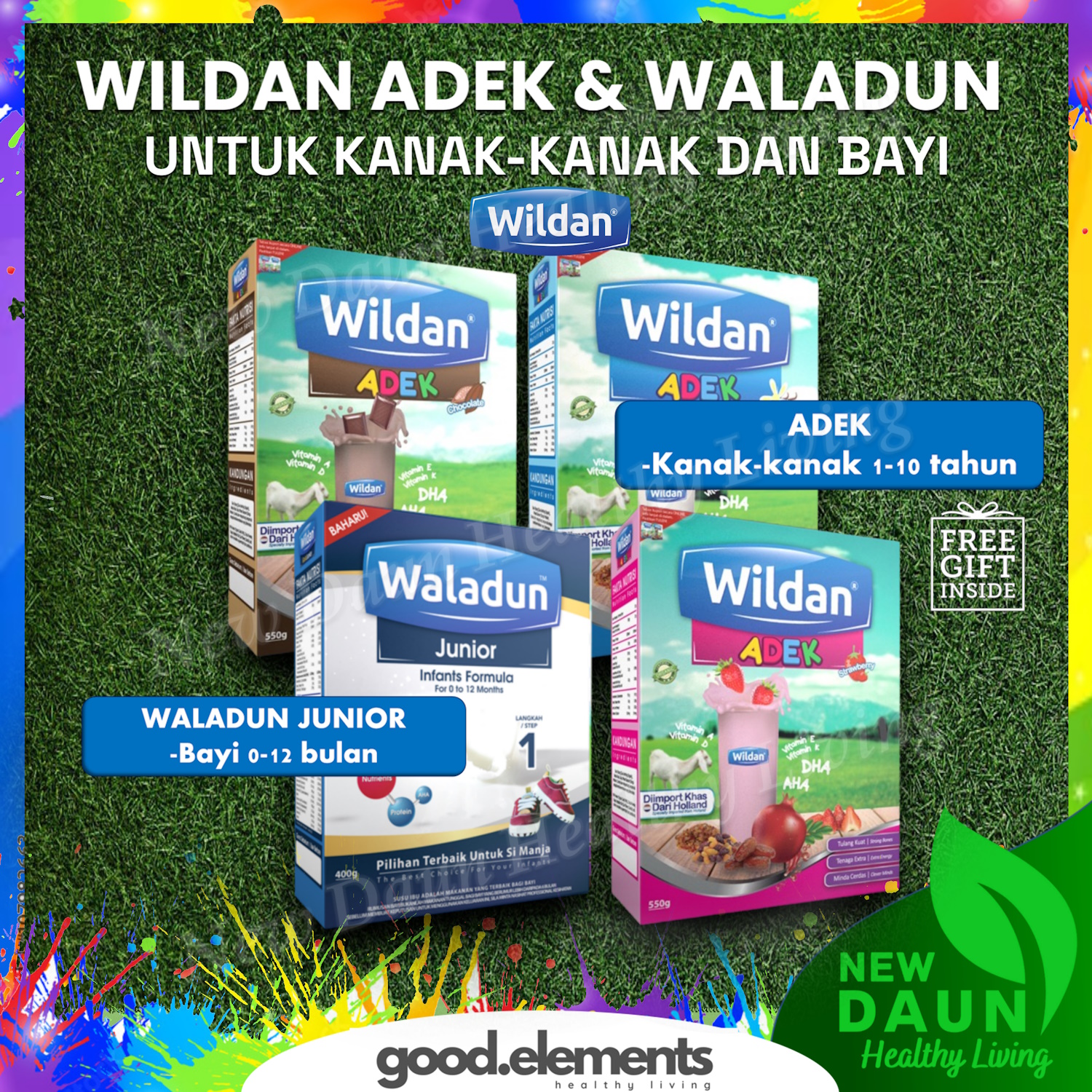 WILDAN SUSU KAMBING Family | Mama Premium | Adek | Waladun Junior Seisi ...