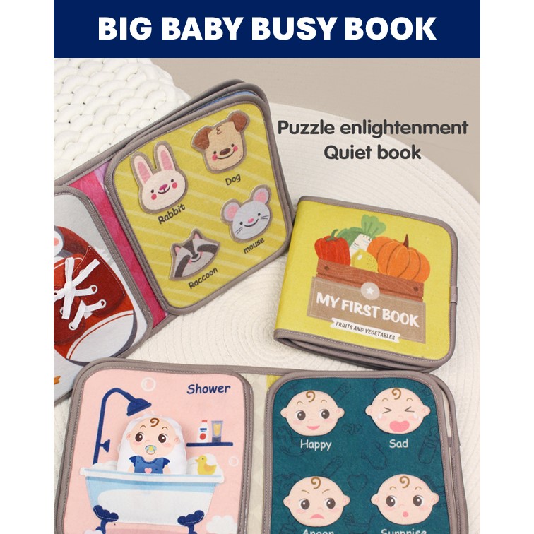 Baby Busy Book Toddler Book Baby Book for 1 year old 2 year old Sensory ...