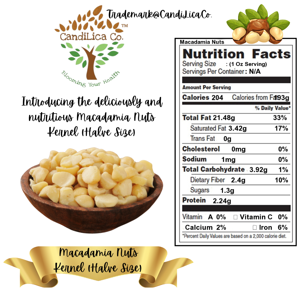 Macadamia Nut Kernels (Halve Size) | Kacang Macadamia Separuh | 半颗夏威夷果仁 ...