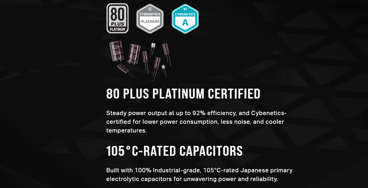 Corsair HX1000i High-Performance ATX Power Supply — 1000 Watt 80 Plus® Platinum CP-9020259-UK ...