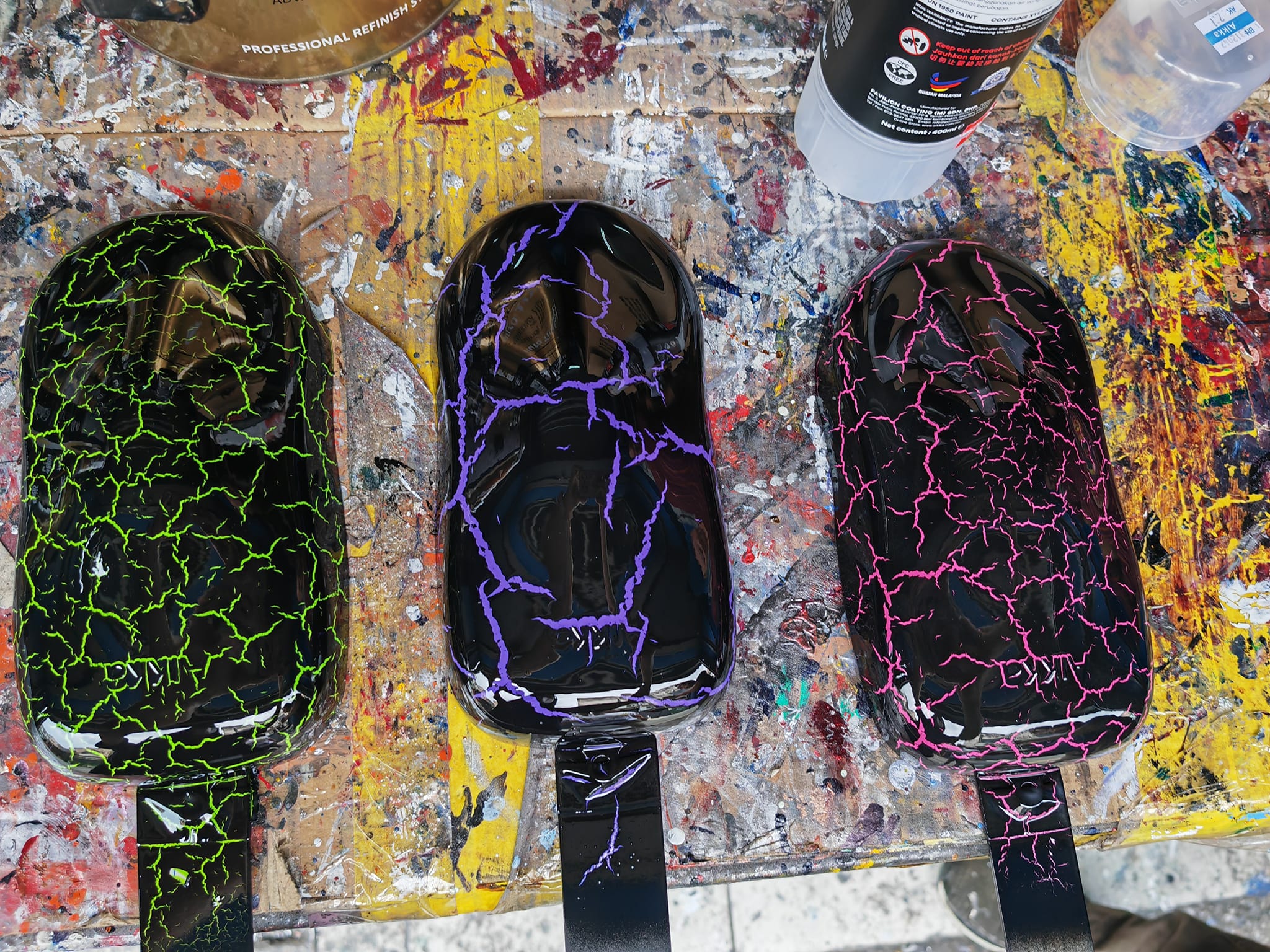 AIKKA Crackle Effect Paint BLACK 400ML Tin Spray Excellent Crackle ...