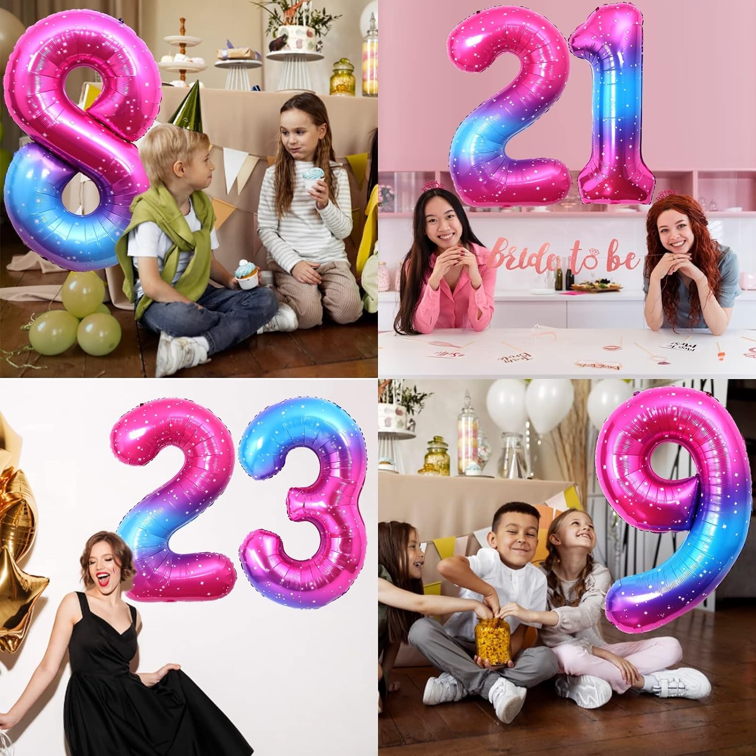 Big Size 40 inch Number Foil Balloon Gold Rose Rainbow Birthday Wedding party Decoration Belon ...