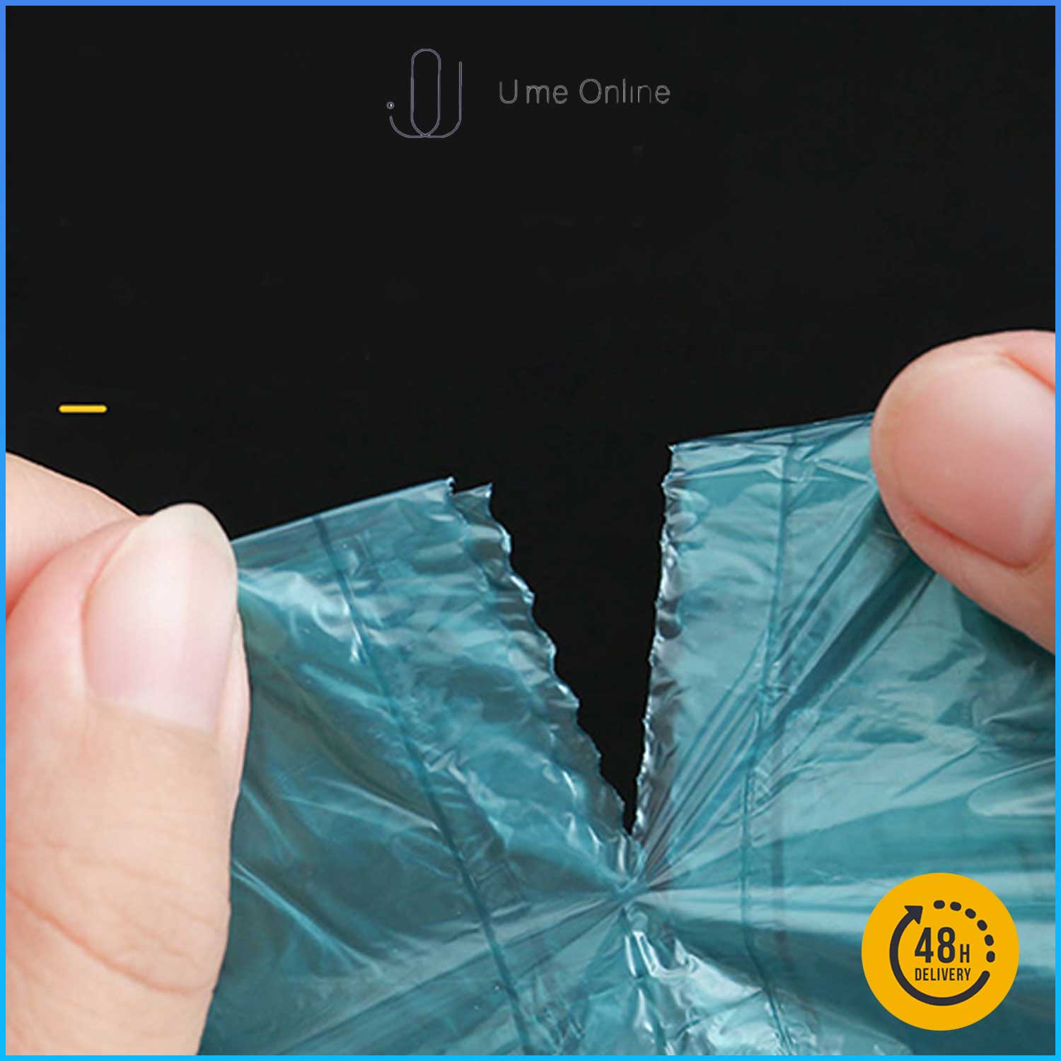 U.me 5 Rolls Drawstring Garbage Bag Household Thickened Large Automatic ...