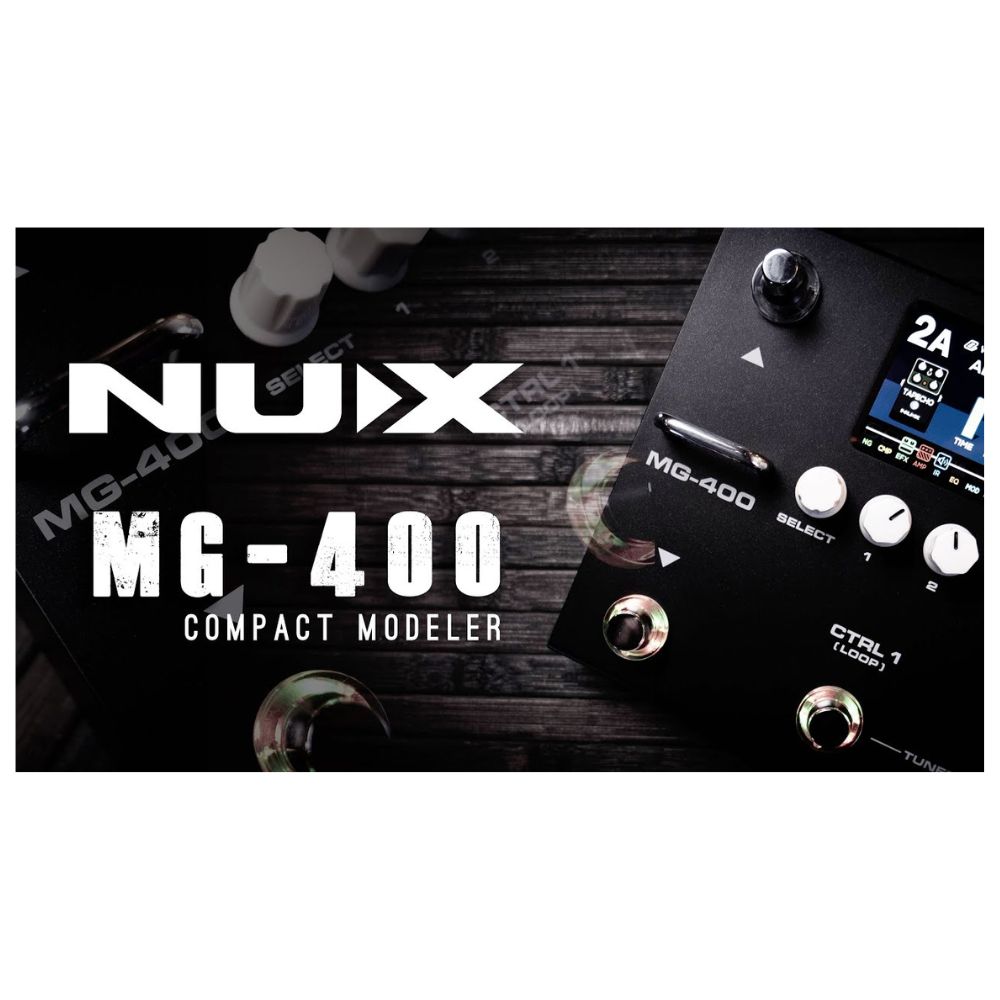 NUX MG-400 Modeling Guitar and Bass Processor Multi Effects Pedal for ...