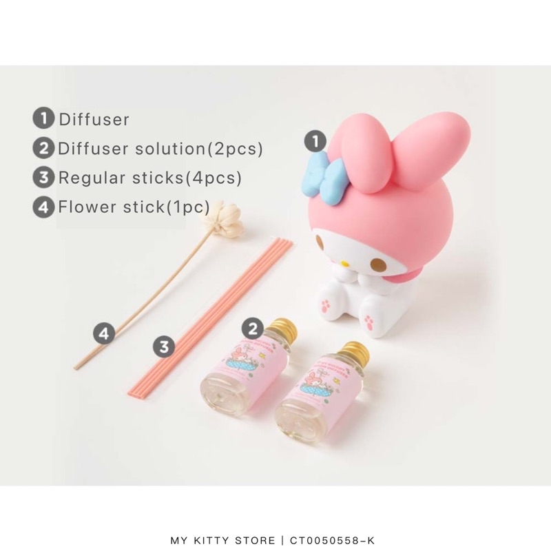 Sanrio Korea 3D Hello Kitty My Melody Room Diffuser Set Cute Sanrio ...