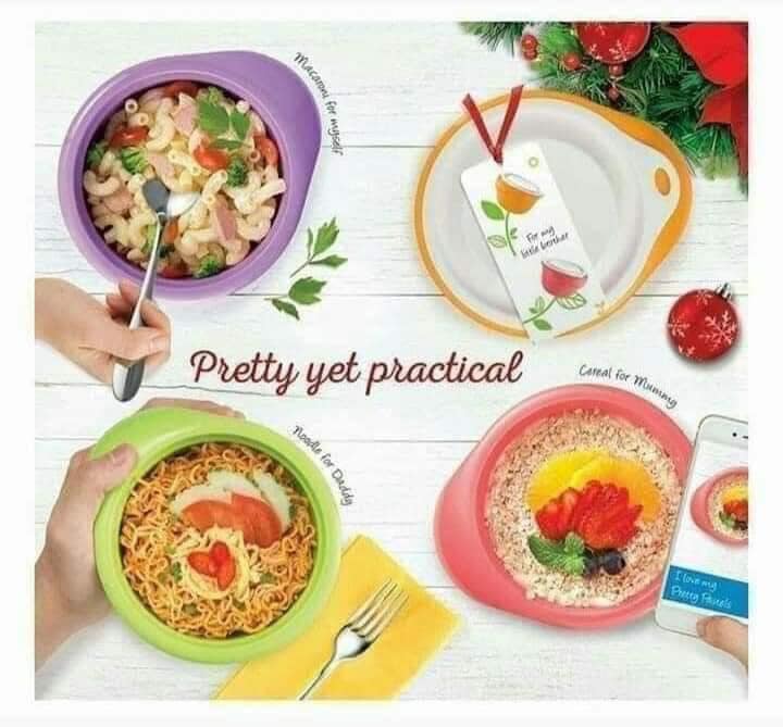 Tupperware Pretty Pastel 625ml (colorful bowls) liquid tight air tight ...