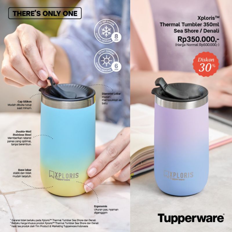 3 Sizes: Tupperware Xploris Flask 350ml/ Xploris 470ml/ 450ml Easy Open Flask hot flask coffee ...