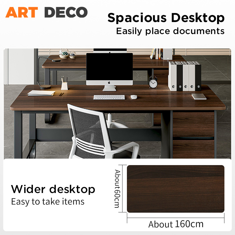 Study Table With Drawer Wooden Meja Belajar Home Office Table Student ...