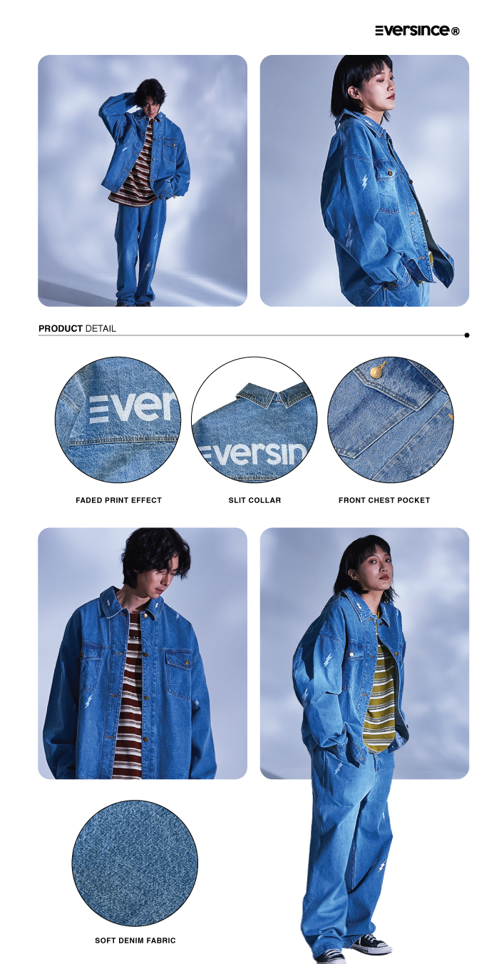 Eversince Fortitute Denim Jacket Blue | Shopee Malaysia