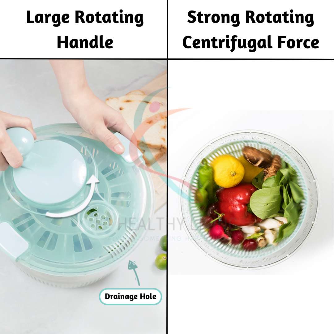 3 In 1 Plastic High Capacity Vegetable Salad Spinner Oil Spinner Fruit ...