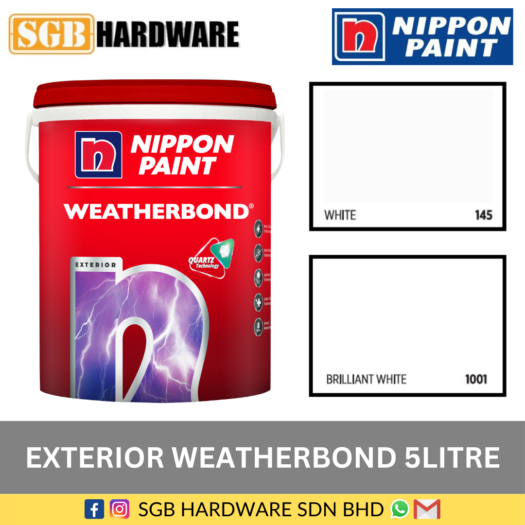 Nippon Interior Paint Easywash Exterior Paint Weatherbond 5L Easy Paint ...