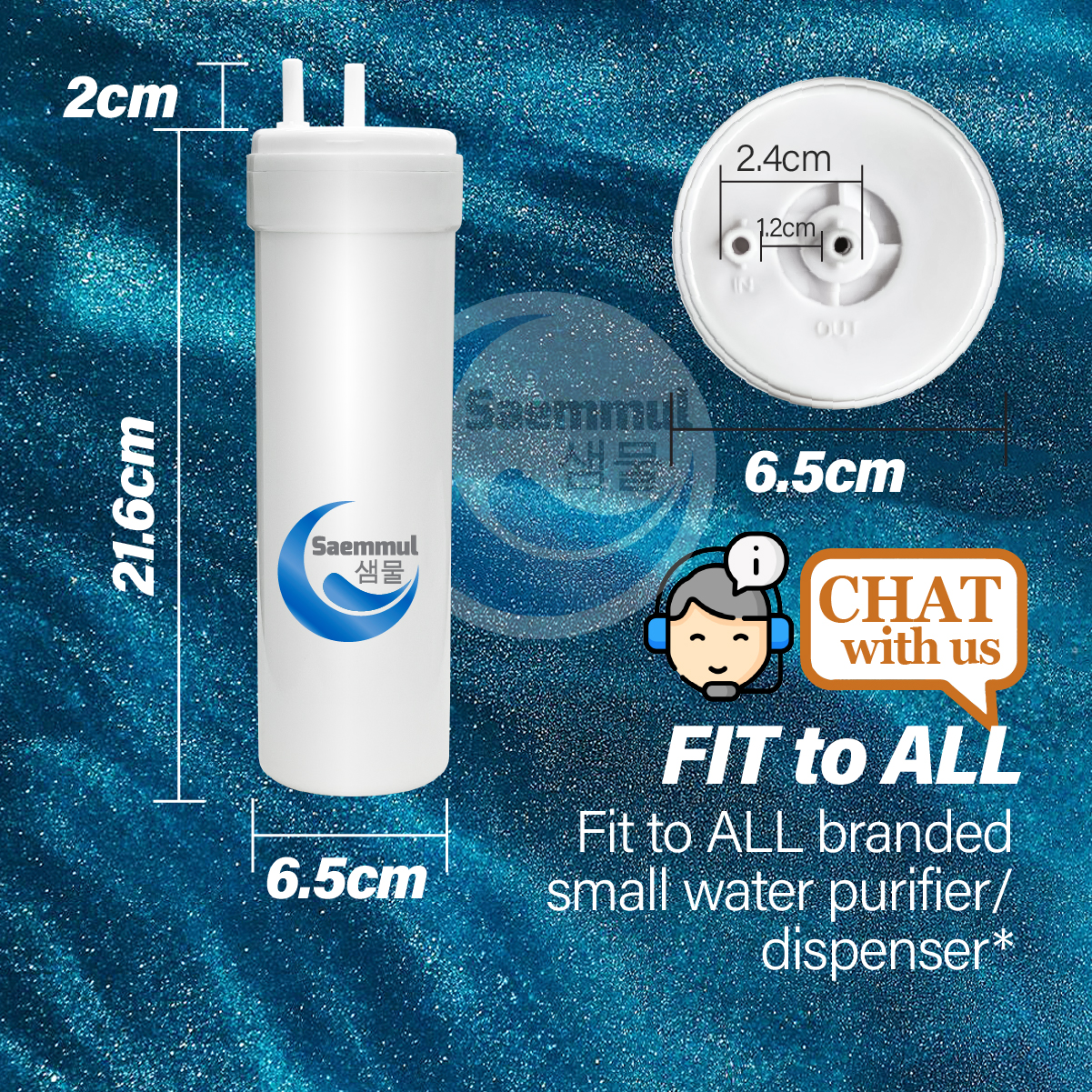 Halal Certified Enhanced SAEMMUL Mineral Water Filter 8" Set ...