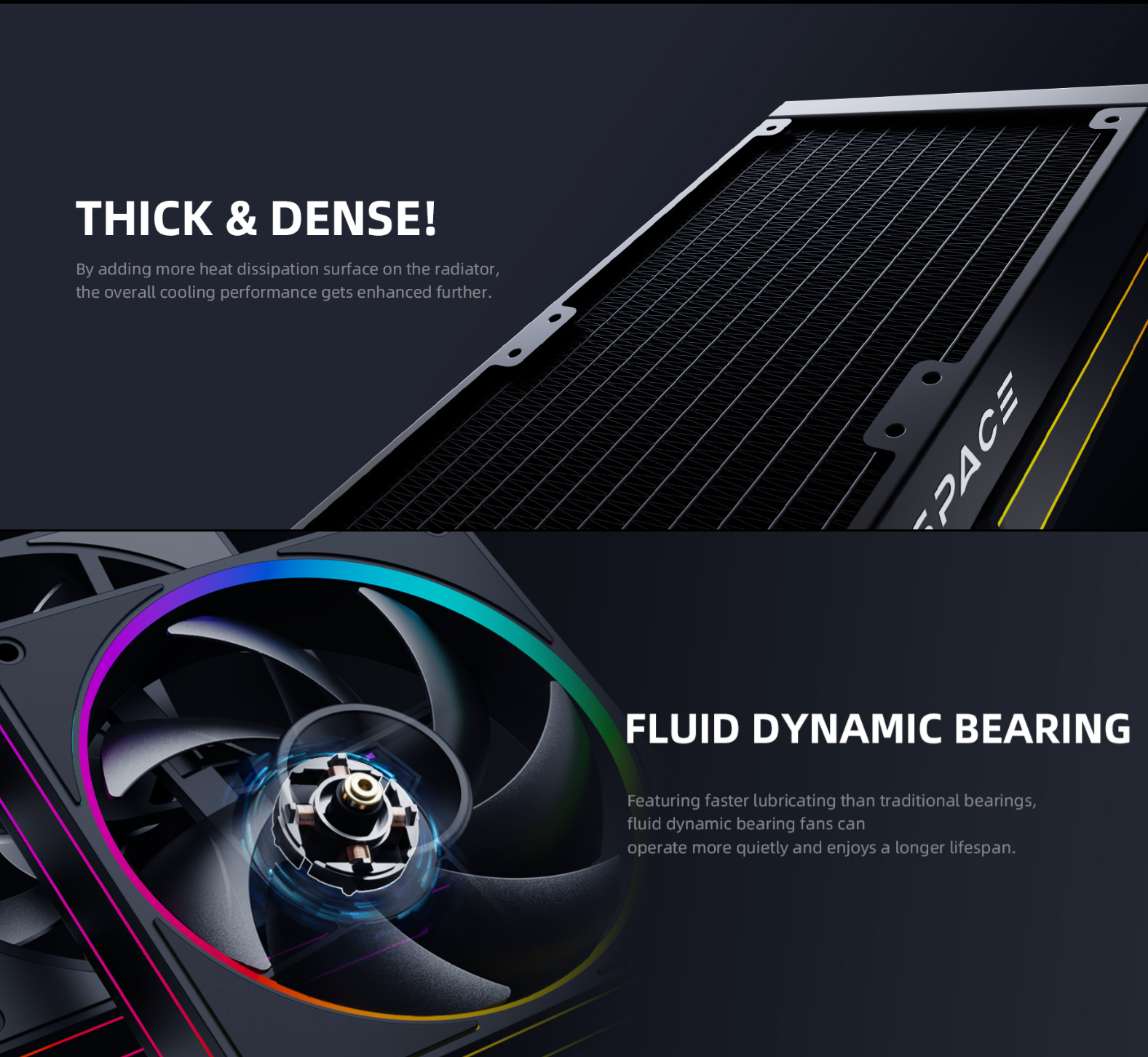 ID-COOLING SPACE SL240 / SL360 LCD ARGB AIO Liquid Cooler - Black ...