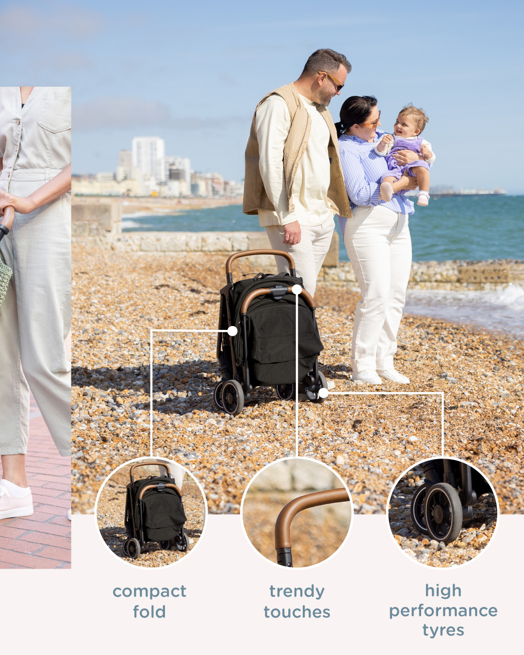 Joie Pact Pro Compact Lightweight Travel Cabin Size Baby Stroller ...