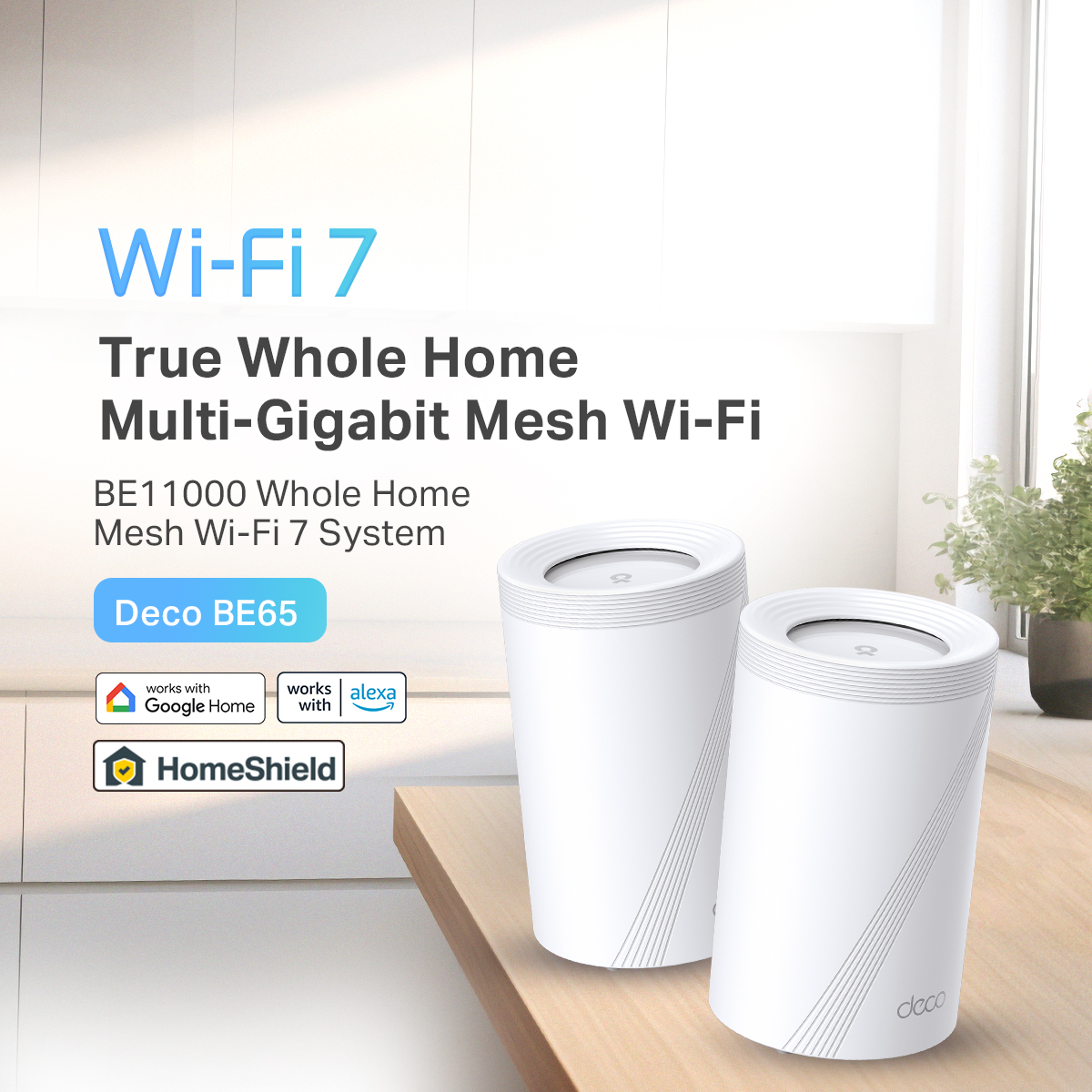 TP-Link Deco BE65 BE11000 Whole Home Mesh WiFi 7 System (2pack/3pack ...