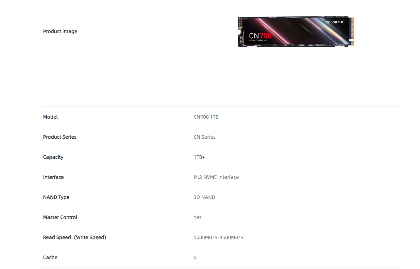 Colorful CN700 GEN4 / CN600 PRO 512GB / 1TB 2TB M.2 2280 NVMe PCle Gen3 x4 SSD Solid Stated ...