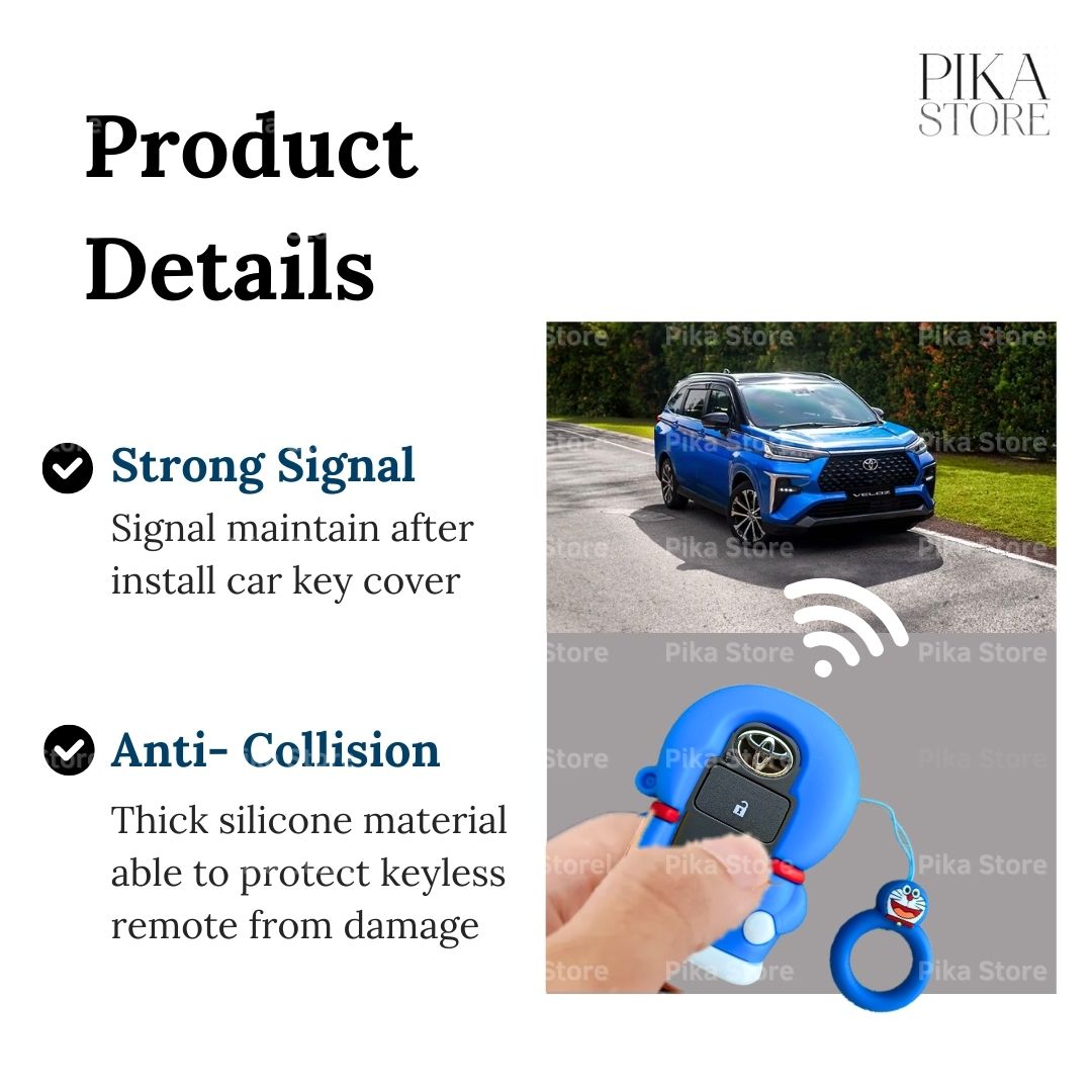 Toyota Veloz Key Cover Cartoon Cute Keyless Remote Car Key Case Sarung ...