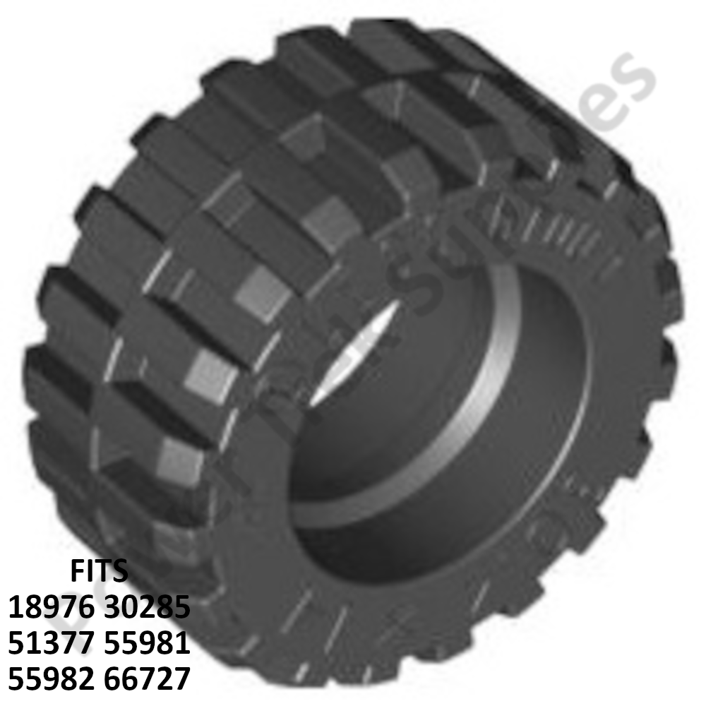 Lego Compatible - Tire 30.4mm D x 13.8mm Offset Tread Band Ard Ctr of ...