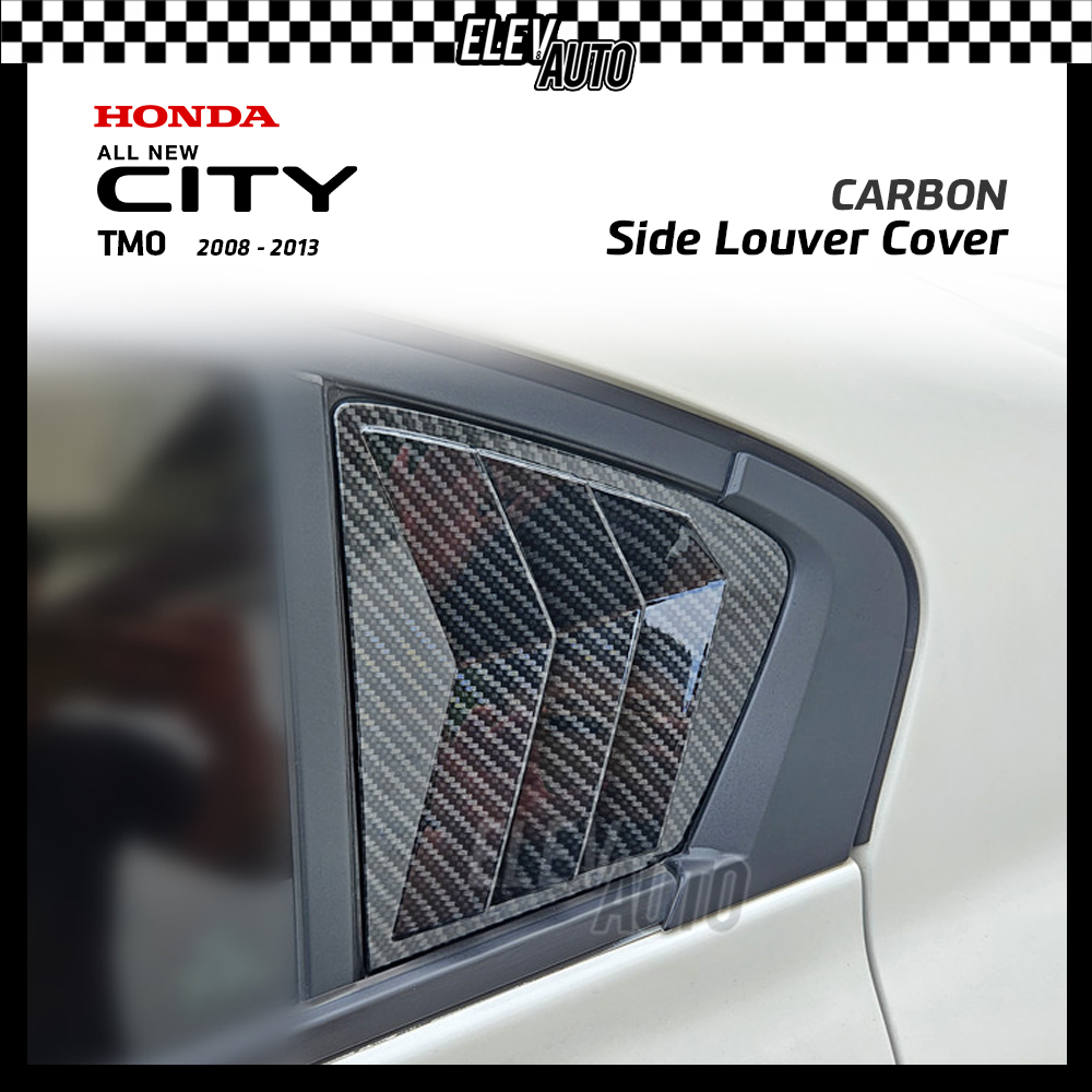 Honda City TMO GM2 Carbon Fiber Side Louver Cover Triangle Window Trim ...