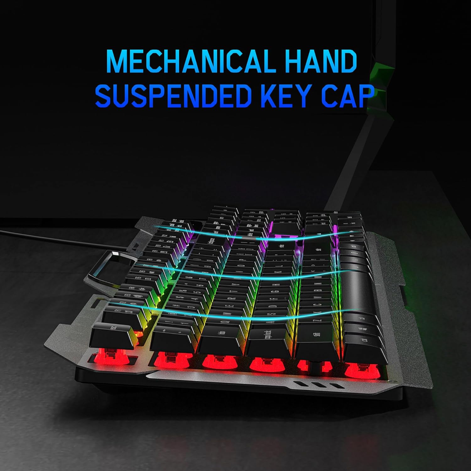 AULA F2023 RGB Gaming Keyboard Wired Membrane Switch Mechanical Feeling ...