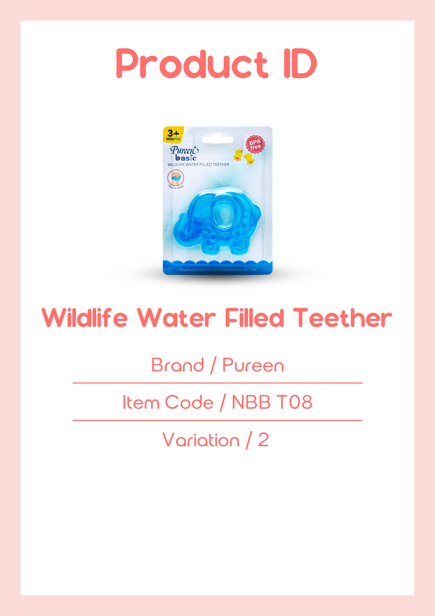 Pureen Wildlife Water Filled Teether NBB T08 | Shopee Malaysia