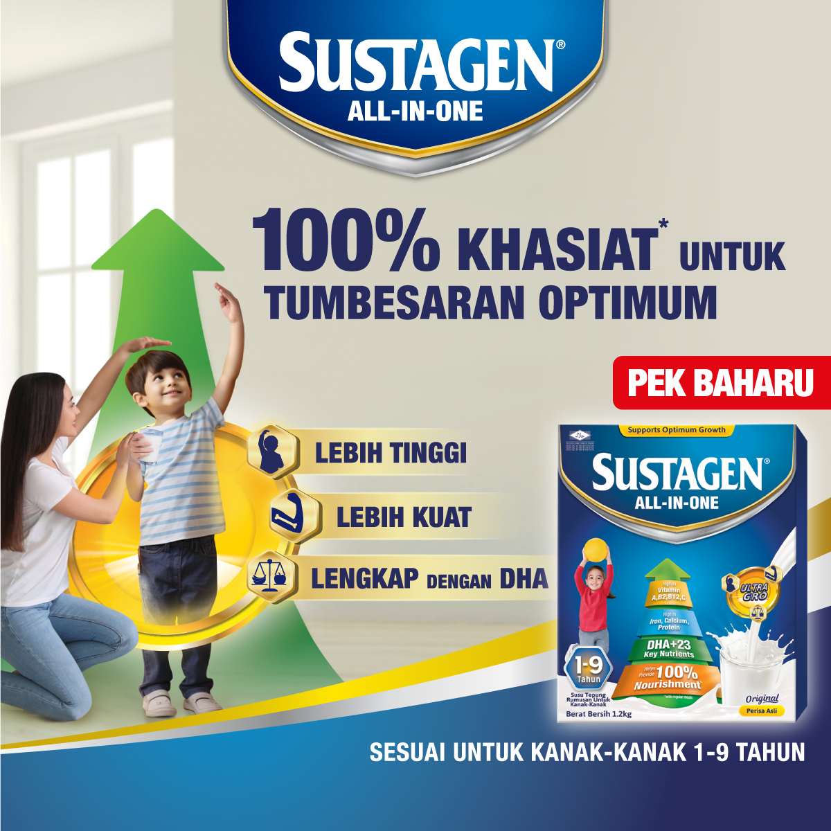 Sustagen All-In-One - Chocolate Susu Milk Formula Powder (600g ...