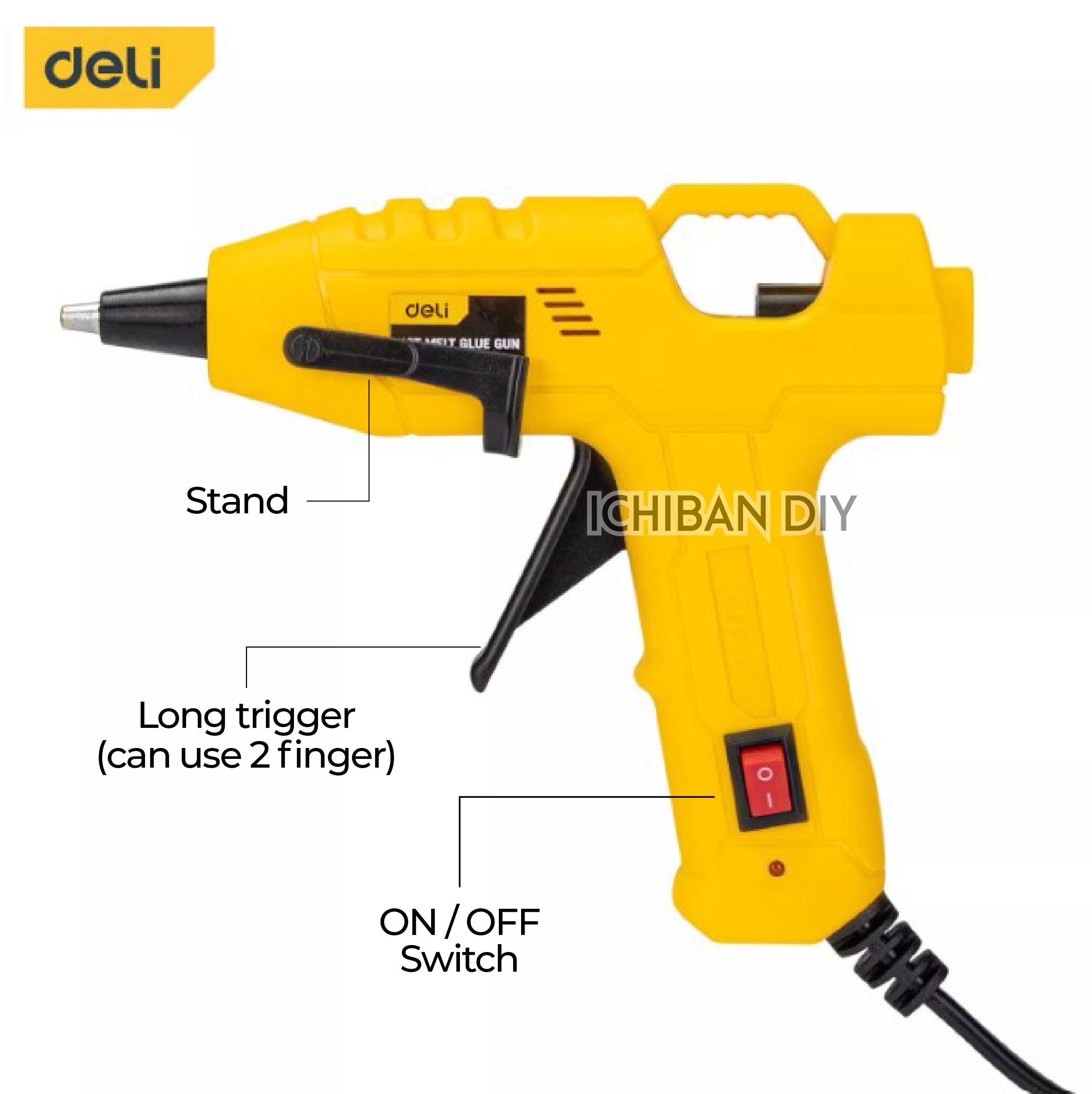 DELI Hot Melt Glue Gun DL5044 DL2560 20W 60W Stick 7mm 11mm Craft Glue ...