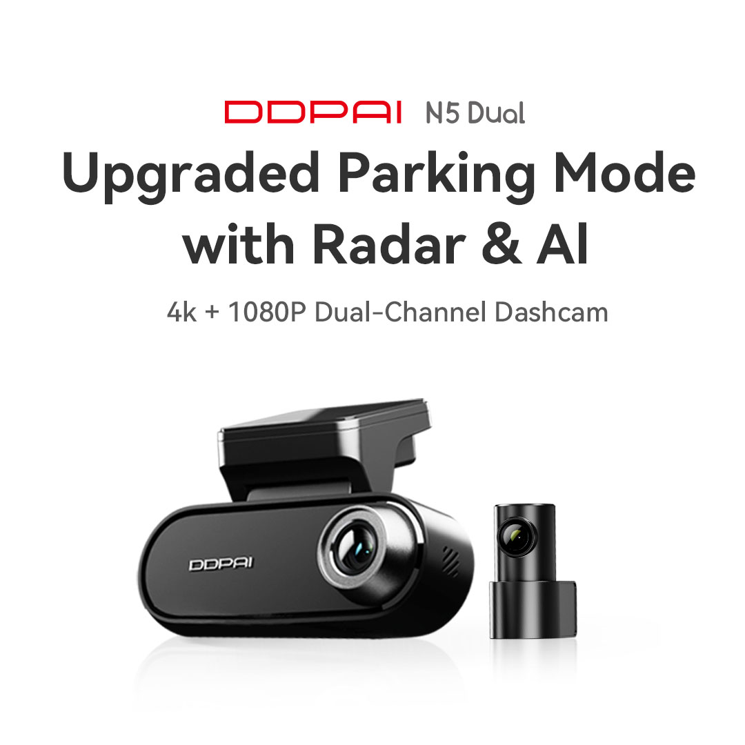 DDPAI N5 Dual GPS Front and Rear 4K Ultra HD Resolution AI Dashcam With ...
