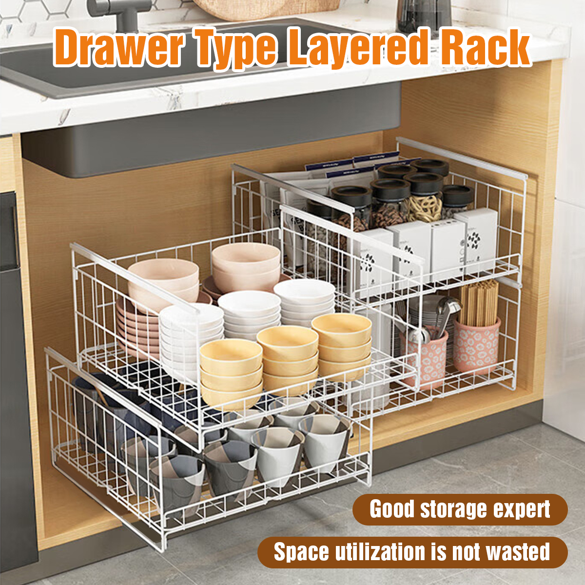 Stainless Steel Pull Out Rack Pull Out Basket For Kitchen Cabinet ...