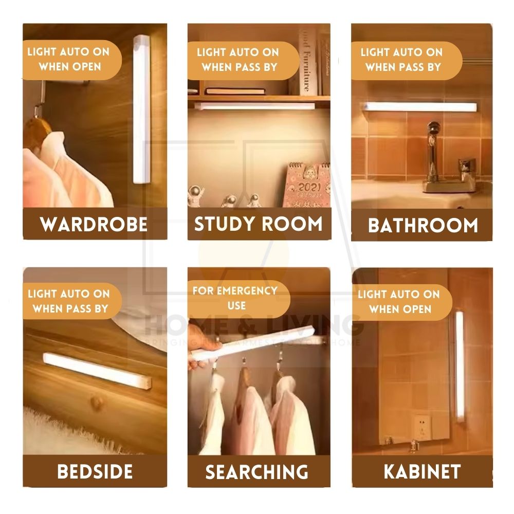 READYSTOCK Rechargeable Motion Sensor Night Light Wireless Body ...