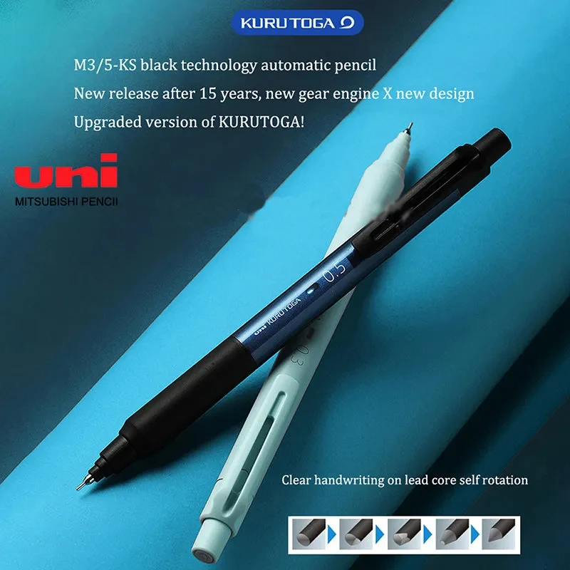 New Kuru Toga KS Uni Japan Mechanical Pencil Lead Self-rotating M3/5-KS ...