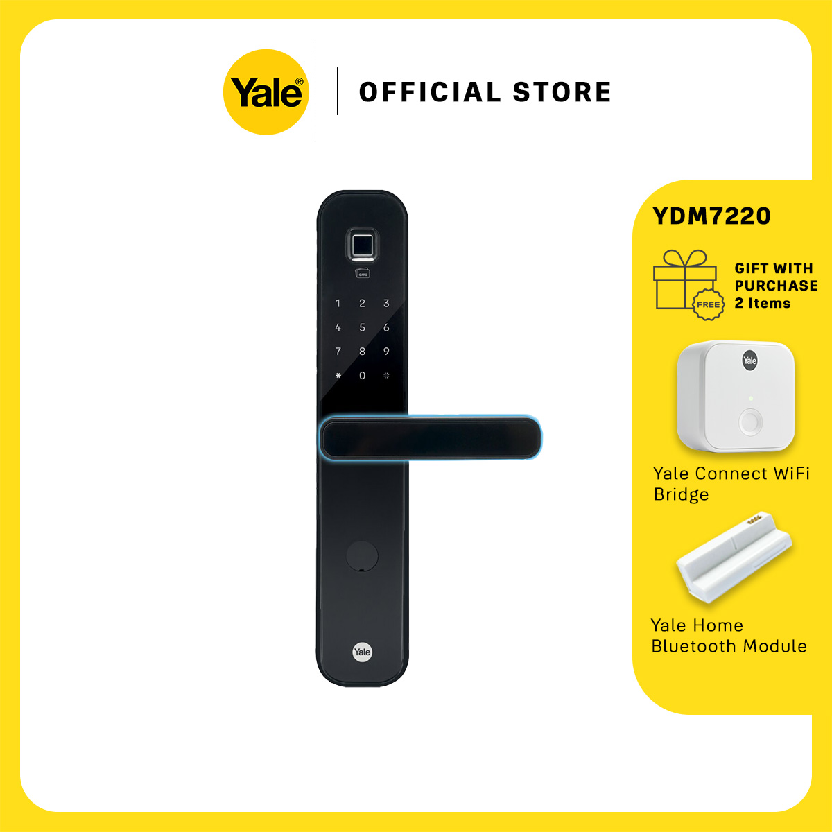 Yale YDM7220 BioSecure Mortise Smart Door Lock - Fingerprint/ PIN Code ...