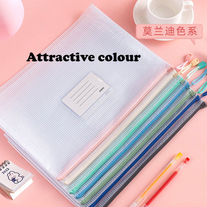 A3/B4 File Waterproof Subject File Zipper File PVC Holder Zip Bag for ...