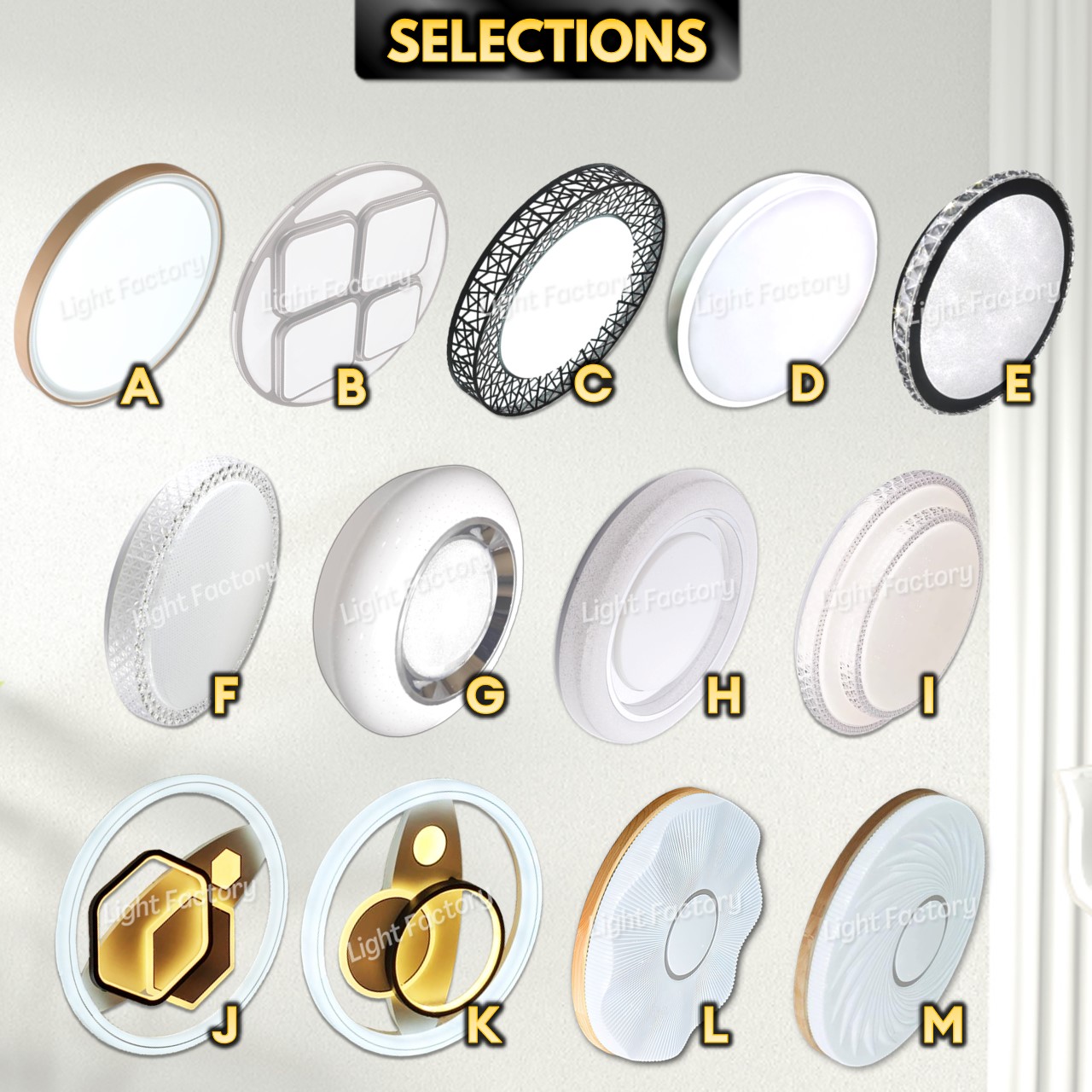 🔥HOT🔥 3 Colour LED Ceiling Light Surface Mounted Round Shape Ceiling ...