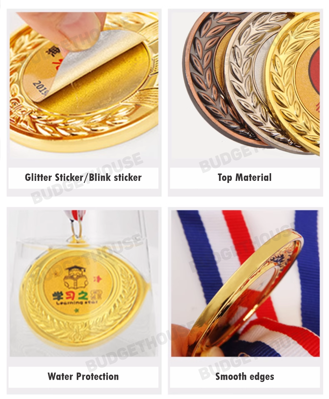 (KL/Perak) Free Design METAL Medal Both Side Sticker Medal Besi With ...