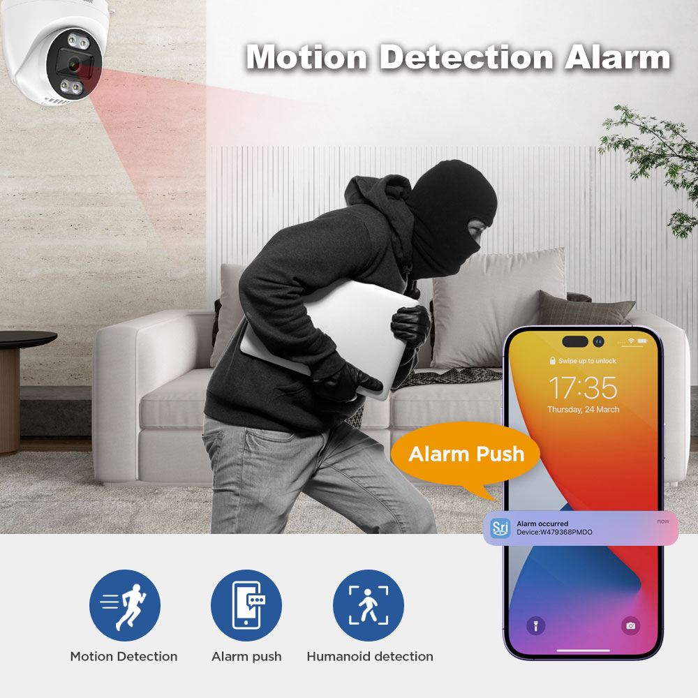 (4MP) SriHome SH030 Dome Camera 2K QHD Video WiFi CCTV Two-Way Voice ...