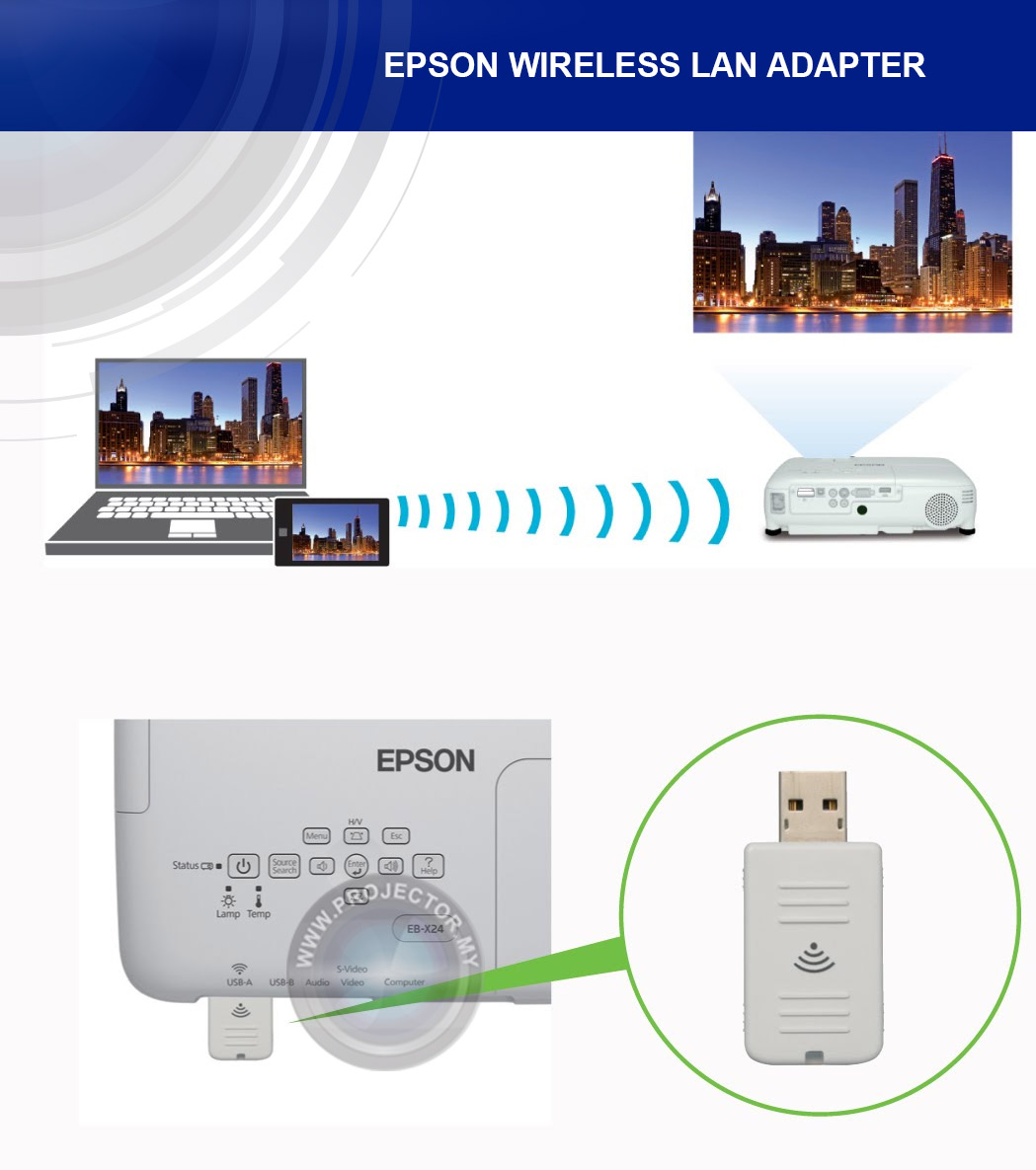 EPSON WIRELESS LAN ADAPTER - ELPAP10 / ELPAP11 / ELPAP12 | Shopee Malaysia