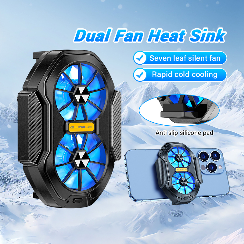 Mobile Phone Cooling Fan Radiator Turbo Hurricane Game Cooler Cell ...