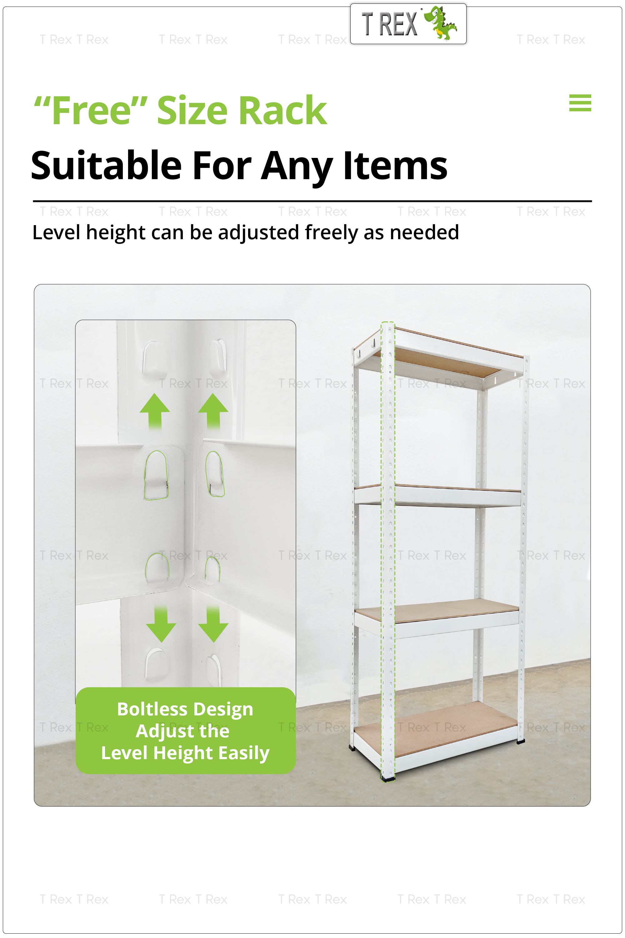 T Rex Multipurpose Boltless Rack / Storage Rack / Shelf Storage Rack ...