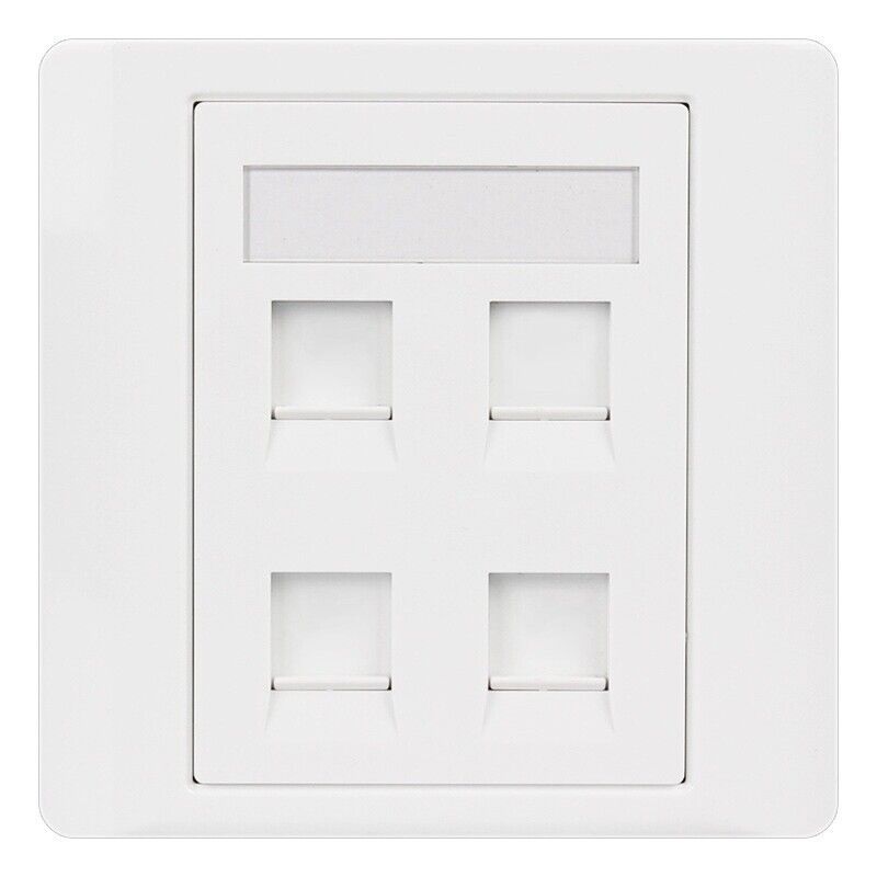 RJ45 Cat5e Cat6 1/2/3/4Ports Faceplate Data Wall Socket Outlet ...
